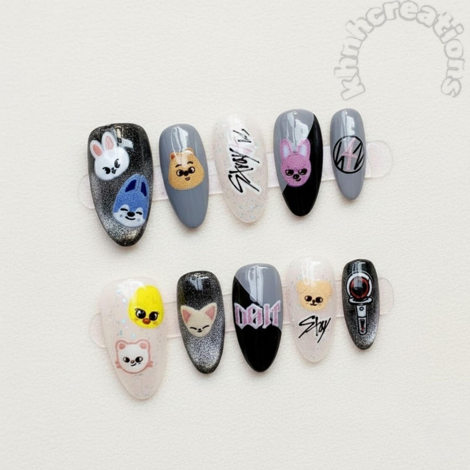Stray Kids Press on Nails, SKZ Nails, Kpop Fan Nails, Stray Kids Merch ...