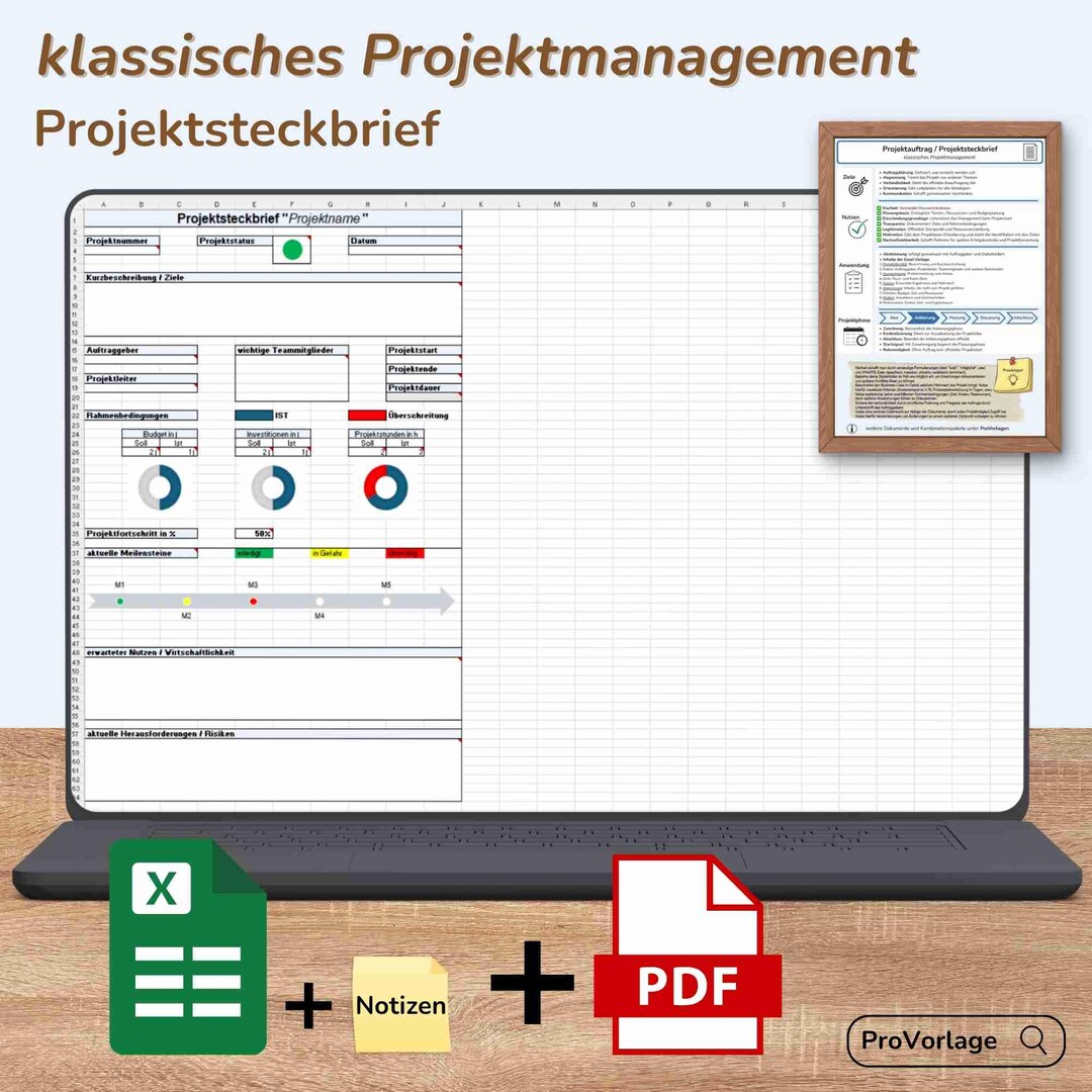 Project Brief | Excel Template + One-pager Explanation (classic Project ...