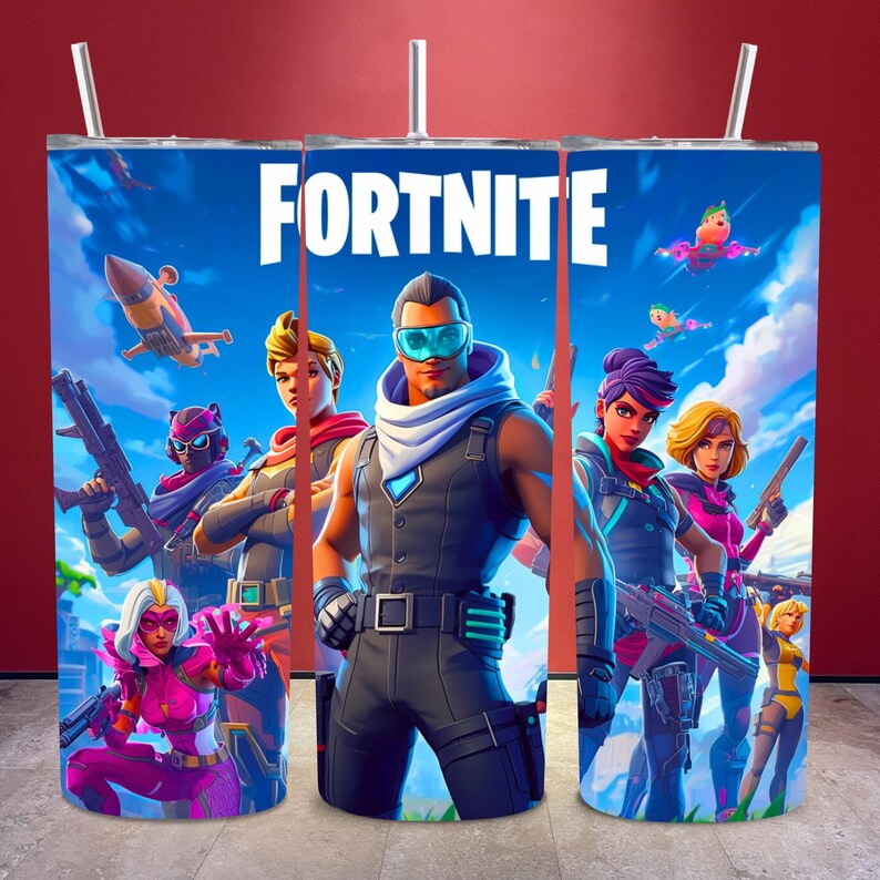 Fortxnite Battle Royale Tumbler Wrap 20oz Skinny Gamer Sublimation PNG ...