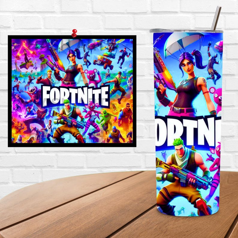 Fortxnite Style Gamer Tumbler Wrap PNG | 20oz Battle Royale Sublimation ...