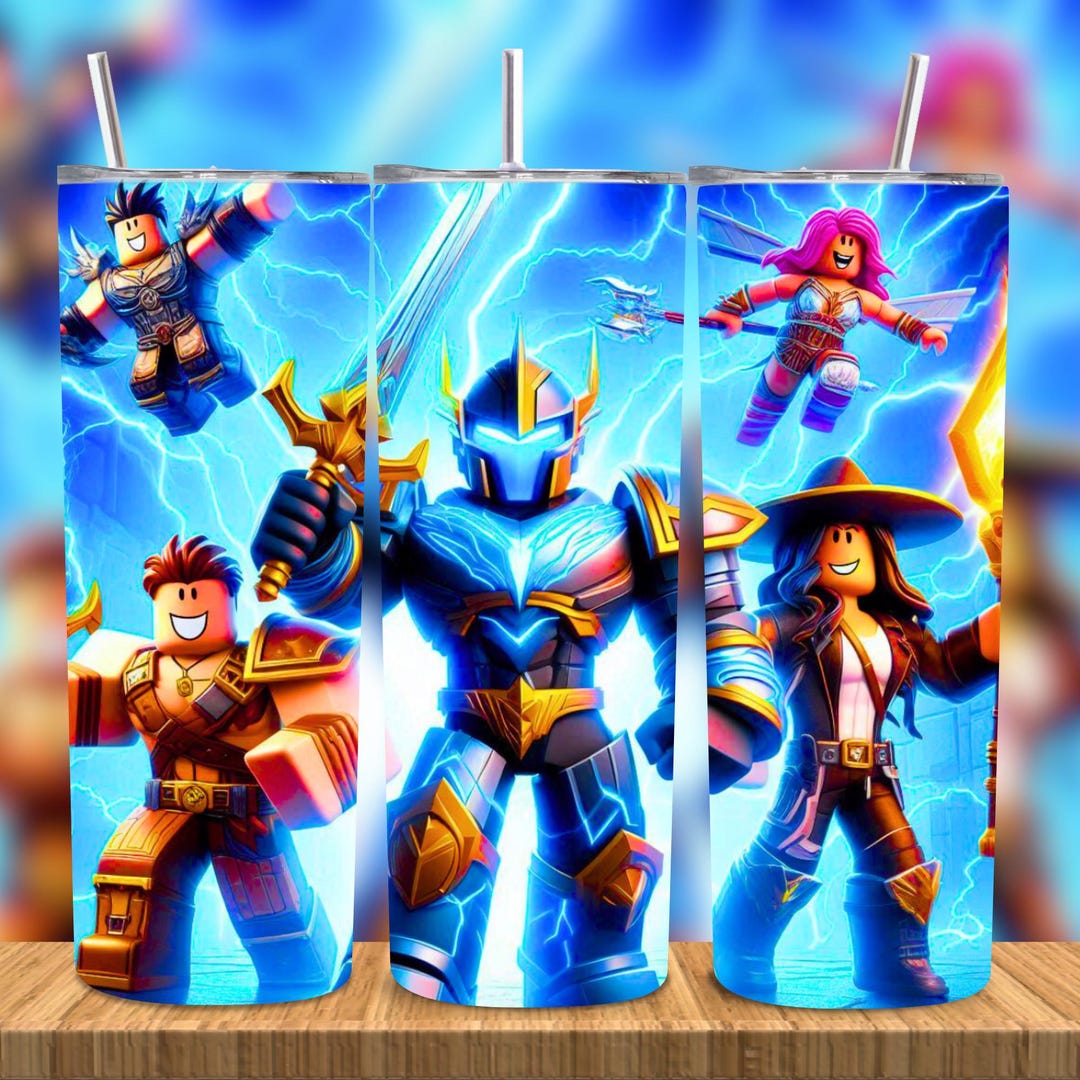 Roblox Tumbler Wrap PNG: Gamer Character Sublimation Design (digital ...