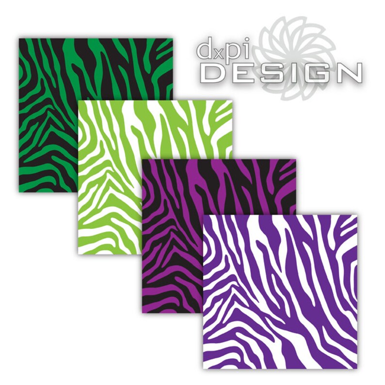 Animal Print Digital Paper Zebra Stripe Scrapbook Paper and - Etsy