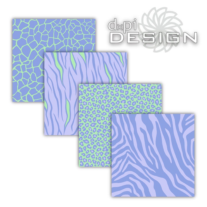 Spring Animal Print Digital Papers Printable Backgrounds in - Etsy