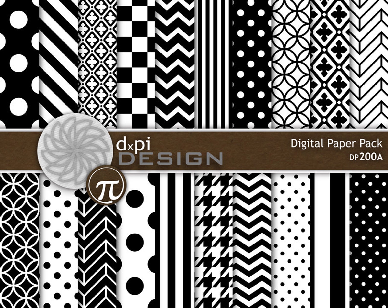 Black and White Digital Paper and Printable Backgrounds Black & White ...