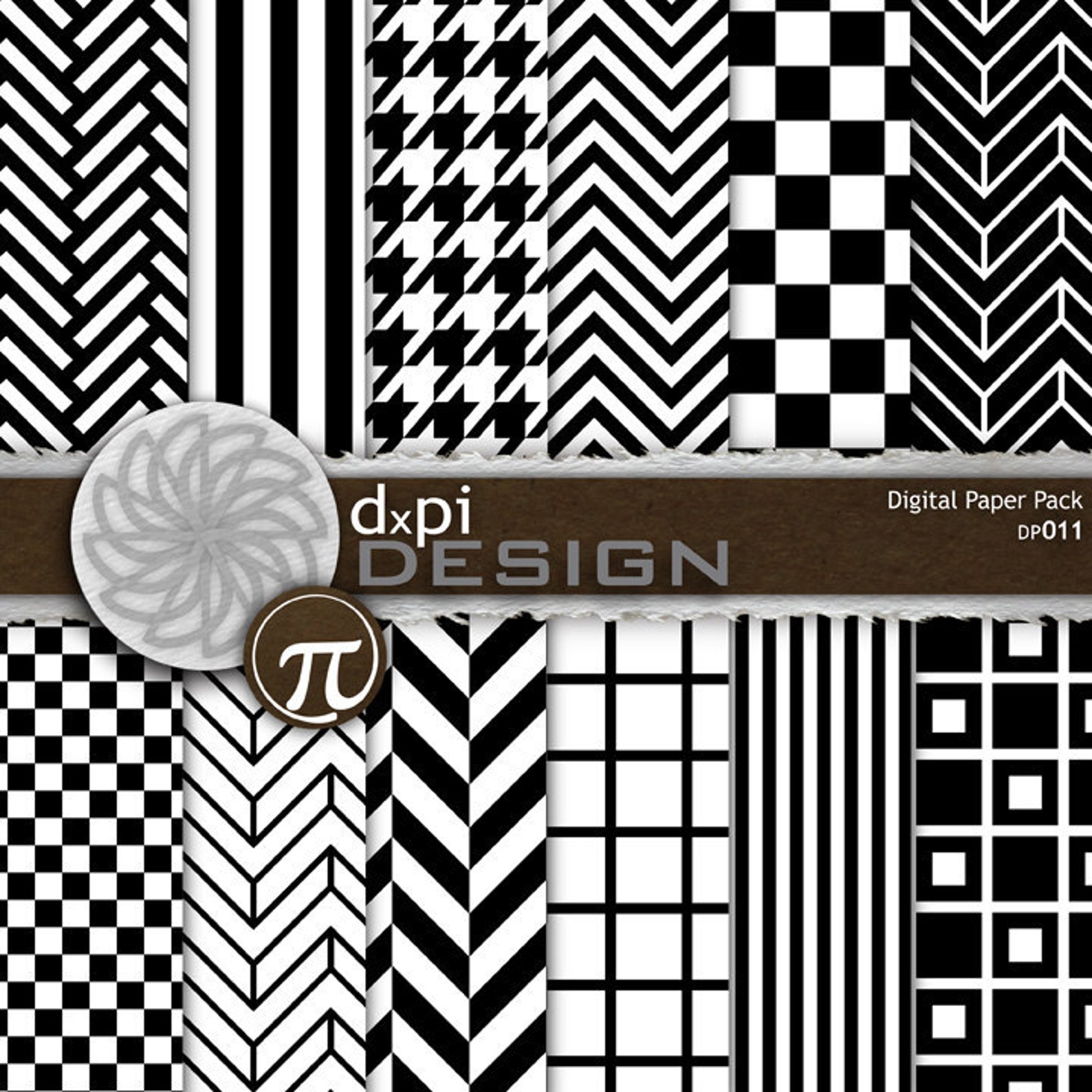 Black & White Digital Paper - Printable Background Designs in ...