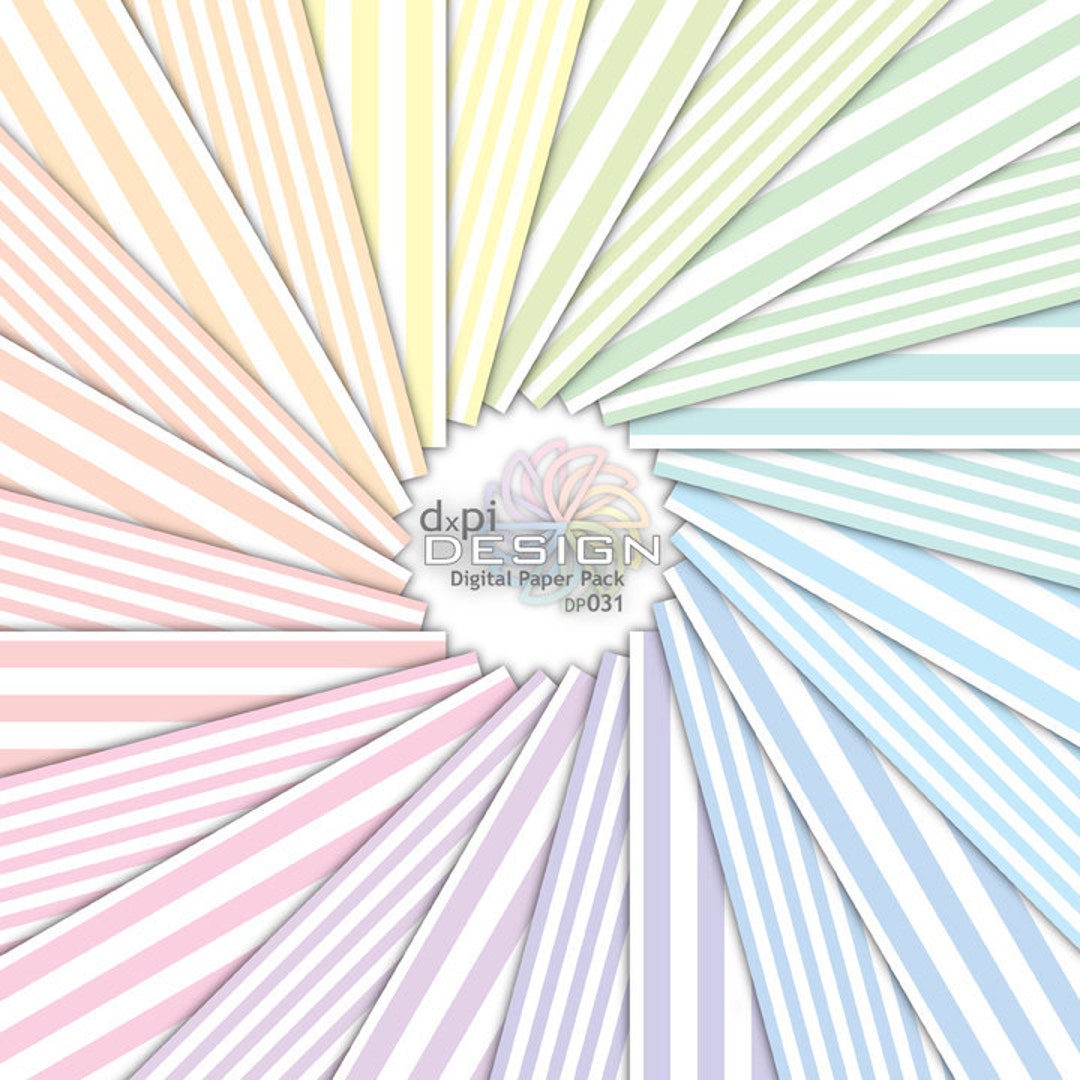 Soft Pastel Stripes - Digital Paper and Background Images for ...