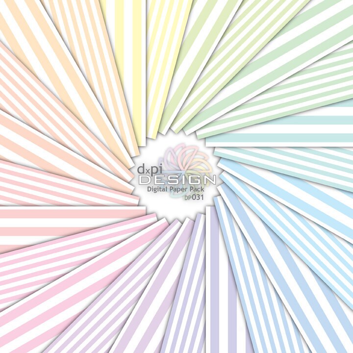Soft Pastel Stripes - Digital Paper and Background Images for ...