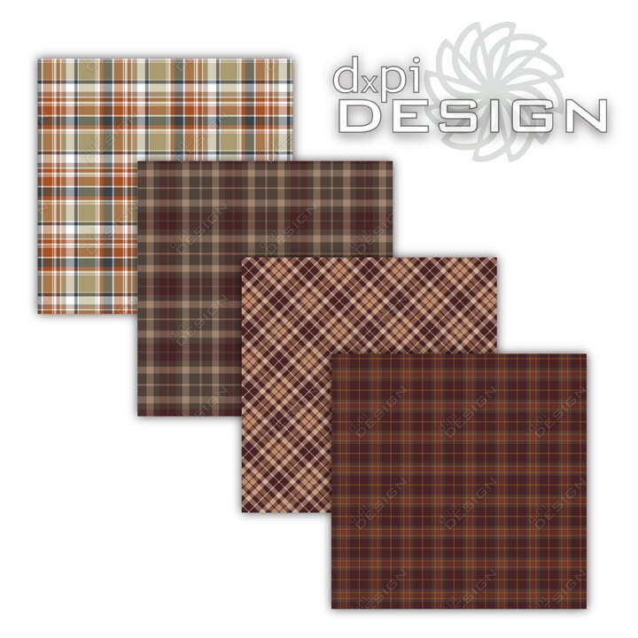 Autumn Plaid Digital Paper & Printable Background Images - Digital ...
