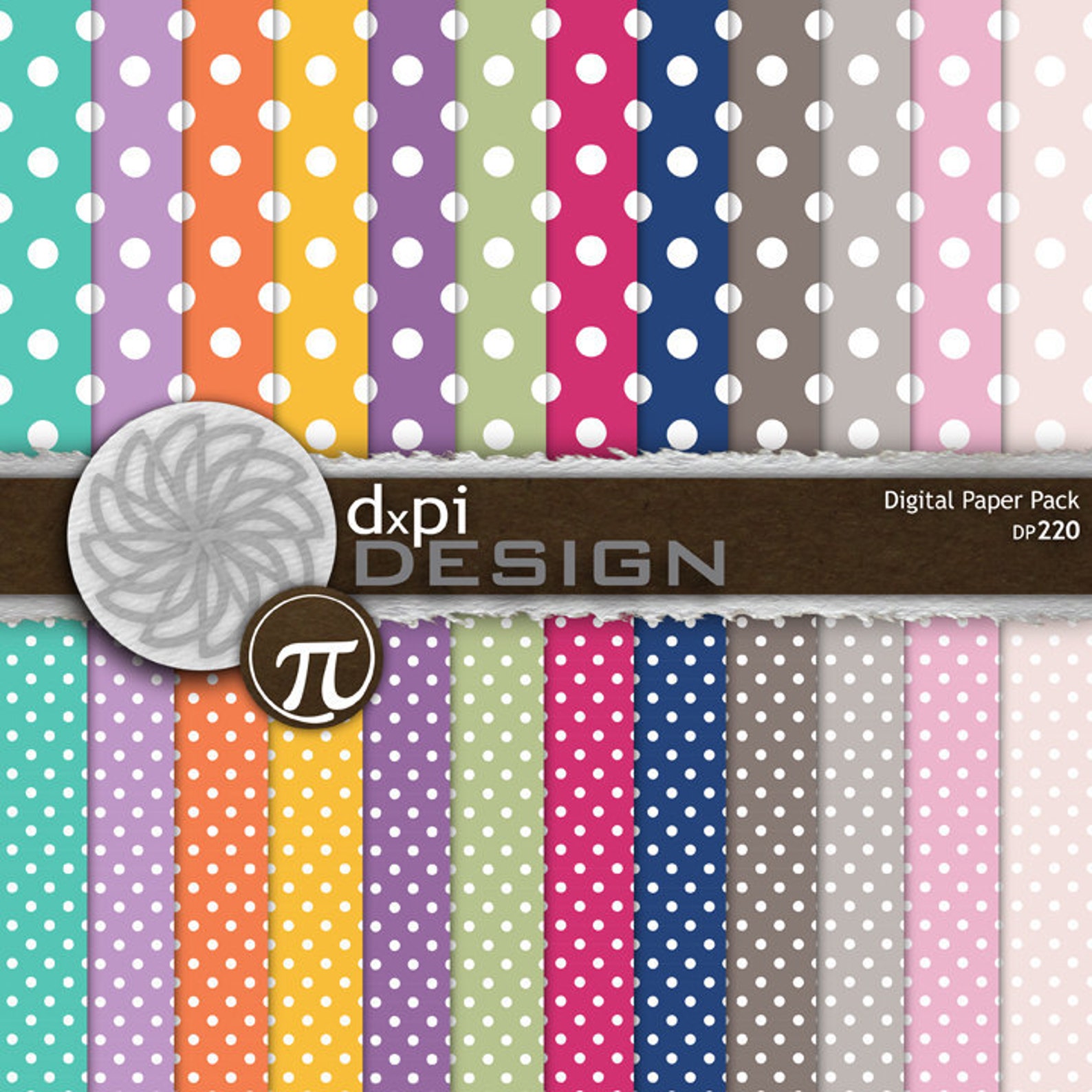 Spring Polka Dots Digital Paper Pack in Bright Spring - Etsy