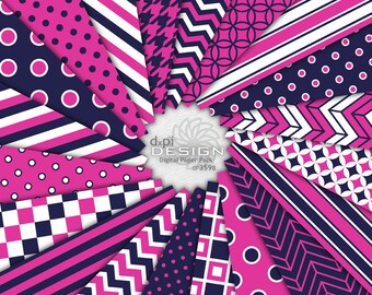 Navy and Hot Pink | Etsy