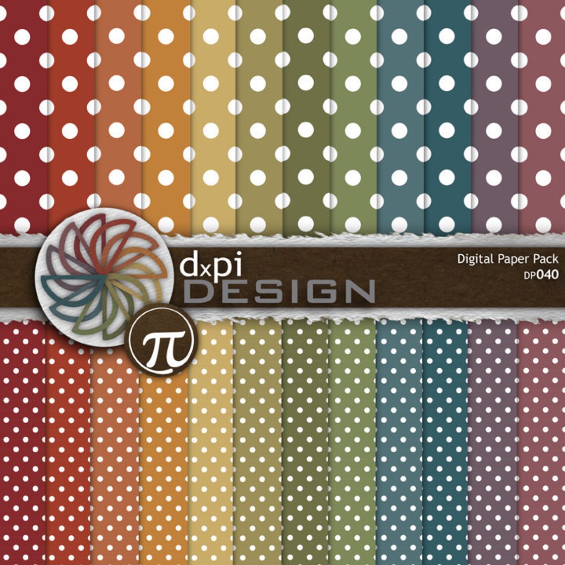 Earth Tone Polka Dots Digital Paper & Background Images in Fall Colors ...