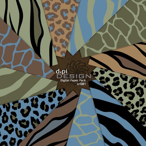 Animal Print Digital Paper Commercial Use Scrapbook - Etsy