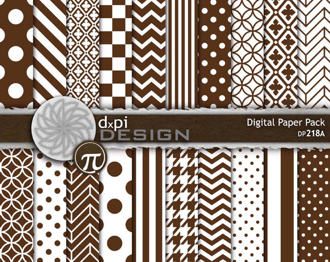 CHOCOLATE BROWN - Digital Paper and Printable Backgrounds - Dark Brown ...