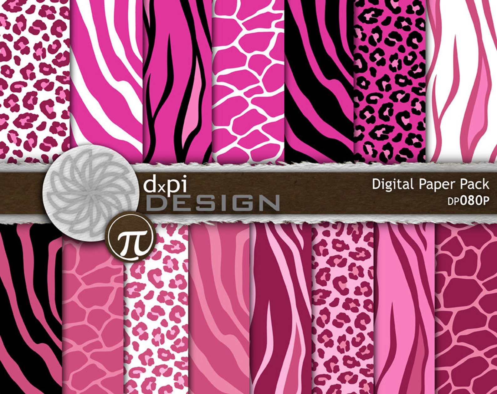 Pink Animal Print - Digital Paper & Printable Backgrounds - Pink Zebra ...