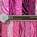 Pink Animal Print Digital Paper & Printable Backgrounds Pink Zebra ...