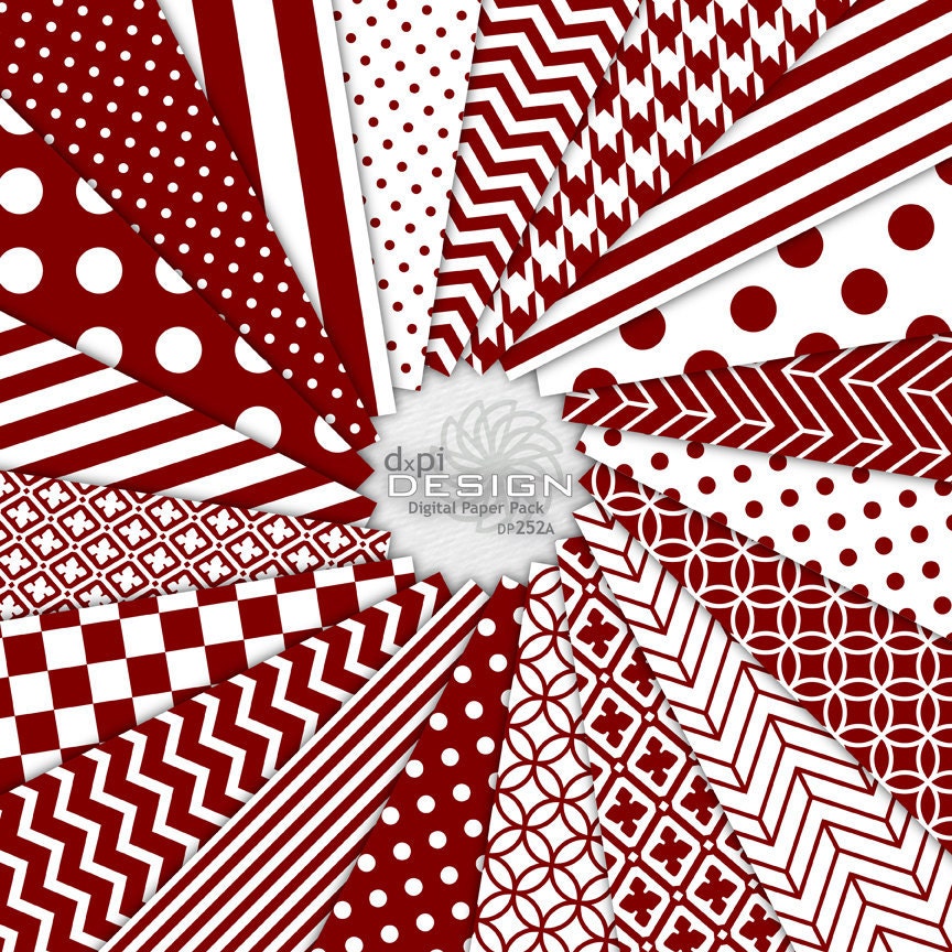 MAROON - Digital Paper and Printable Background Patterns for Scrapbooks ...