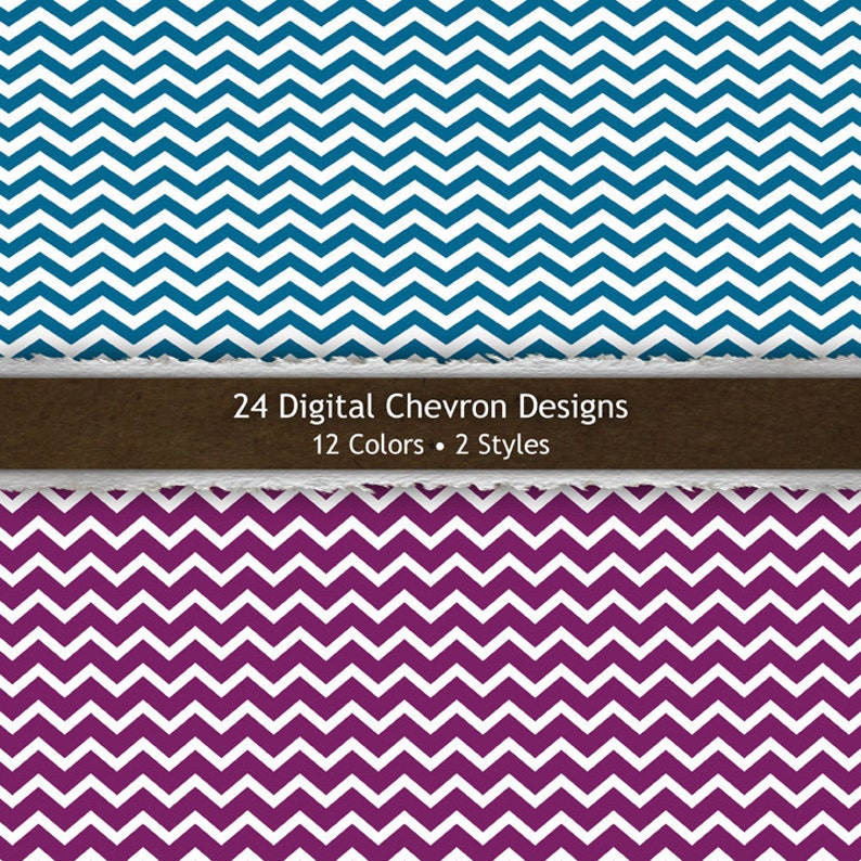 Jewel Tone Chevron Digital Paper & Printable Backgrounds - Etsy