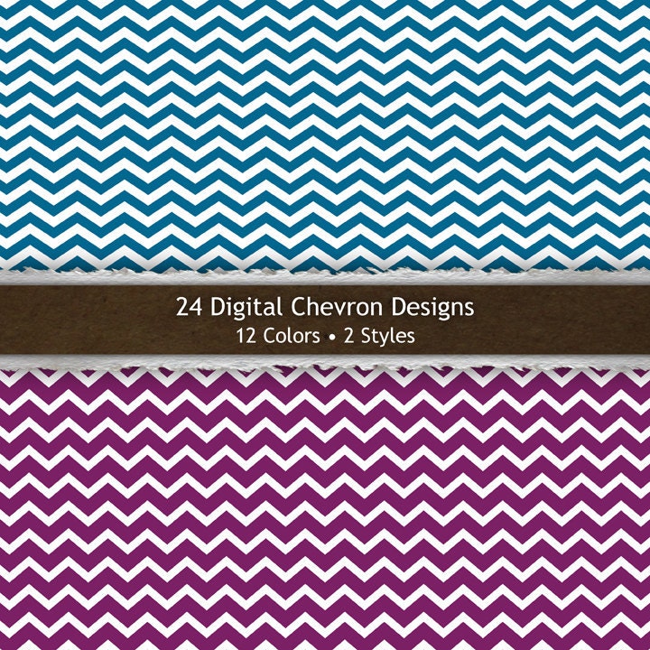 Jewel Tone Chevron Digital Paper & Printable Backgrounds | Etsy