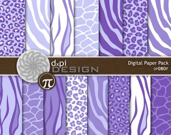 Animal Print Digital Paper Zebra Leopard Tiger Giraffe | Etsy