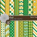 Green & Gold Digital Paper and Printable Background Images - Digital ...