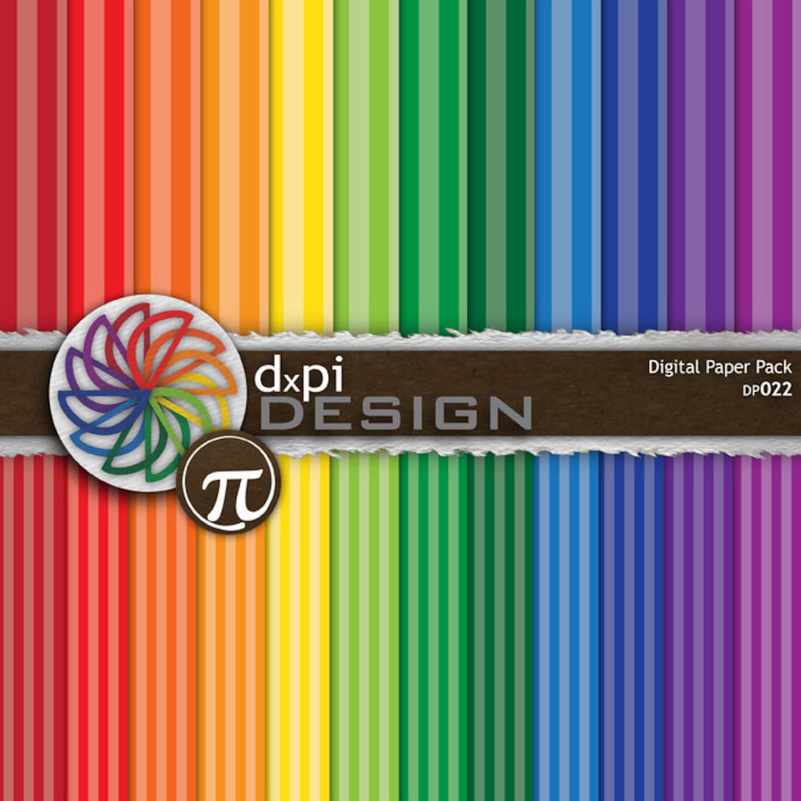 Classic Stripes Digital Paper Pack Bold Primary Colors - Etsy