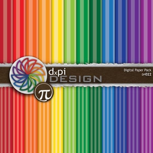 Classic Stripes - Digital Paper Pack Bold Primary Colors - Printable ...