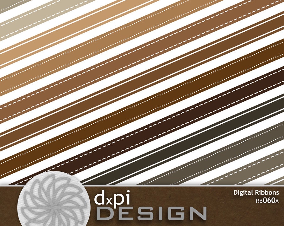 Digital Scrapbook Ribbons Printable Clip Art Ribbons and | Etsy