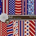 Vintage 4th of July Digital Paper & Printable Backgrounds - Patriotic ...