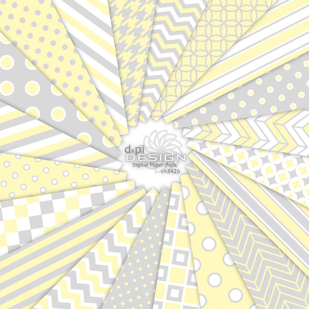 Yellow and Gray - Digital Papers & Printable Backgrounds for ...