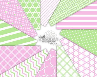 Aqua Blue & Red Digital Scrapbook Paper Printable Digital Backgrounds ...