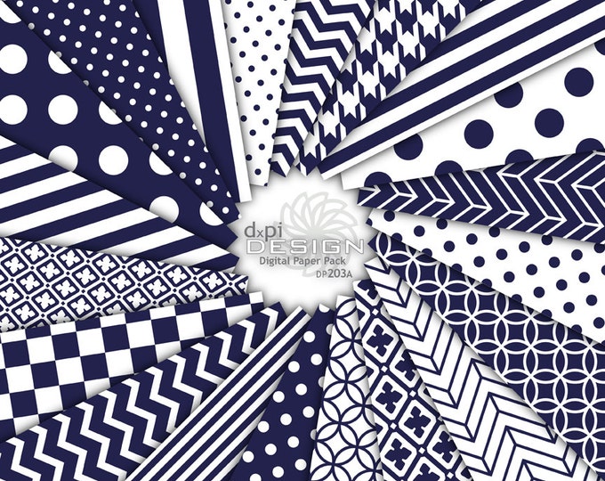 NAVY Digital Papers and Printable Background Designs Navy - Etsy