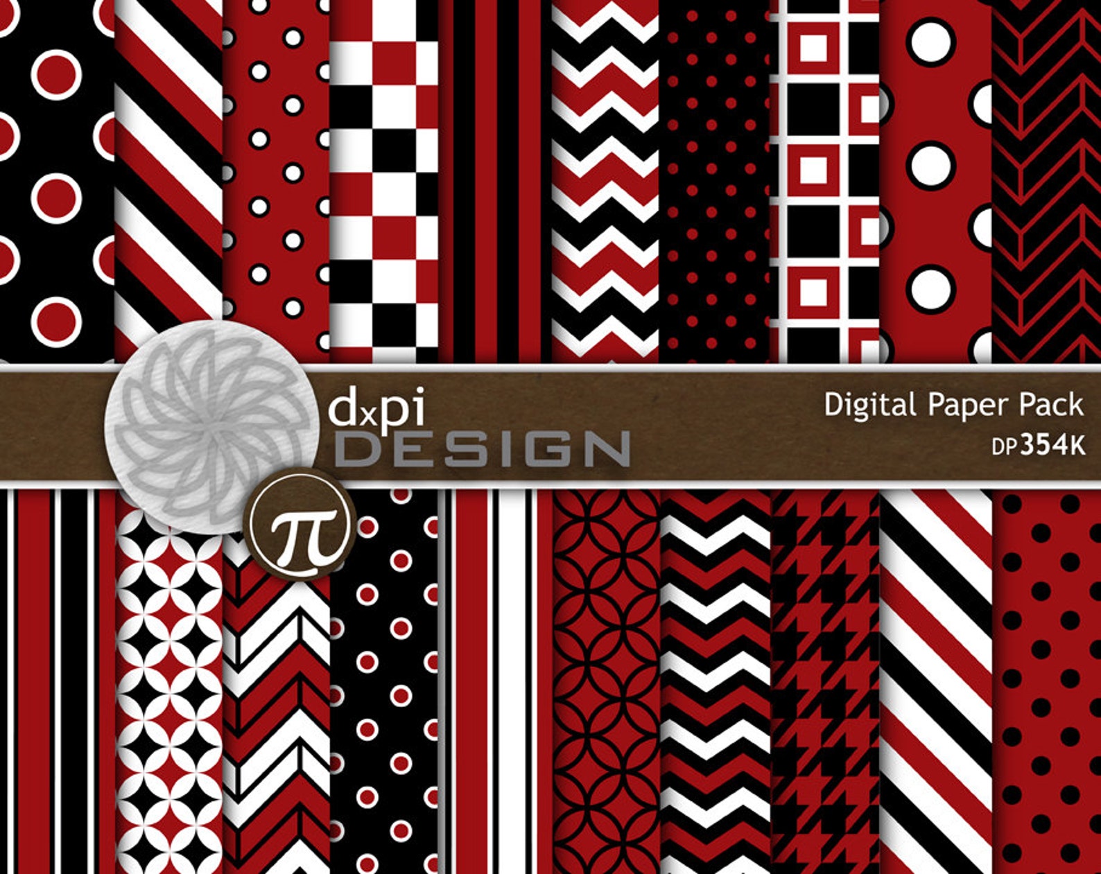 Black and Red Digital Paper and Printable Background Designs - Digital ...