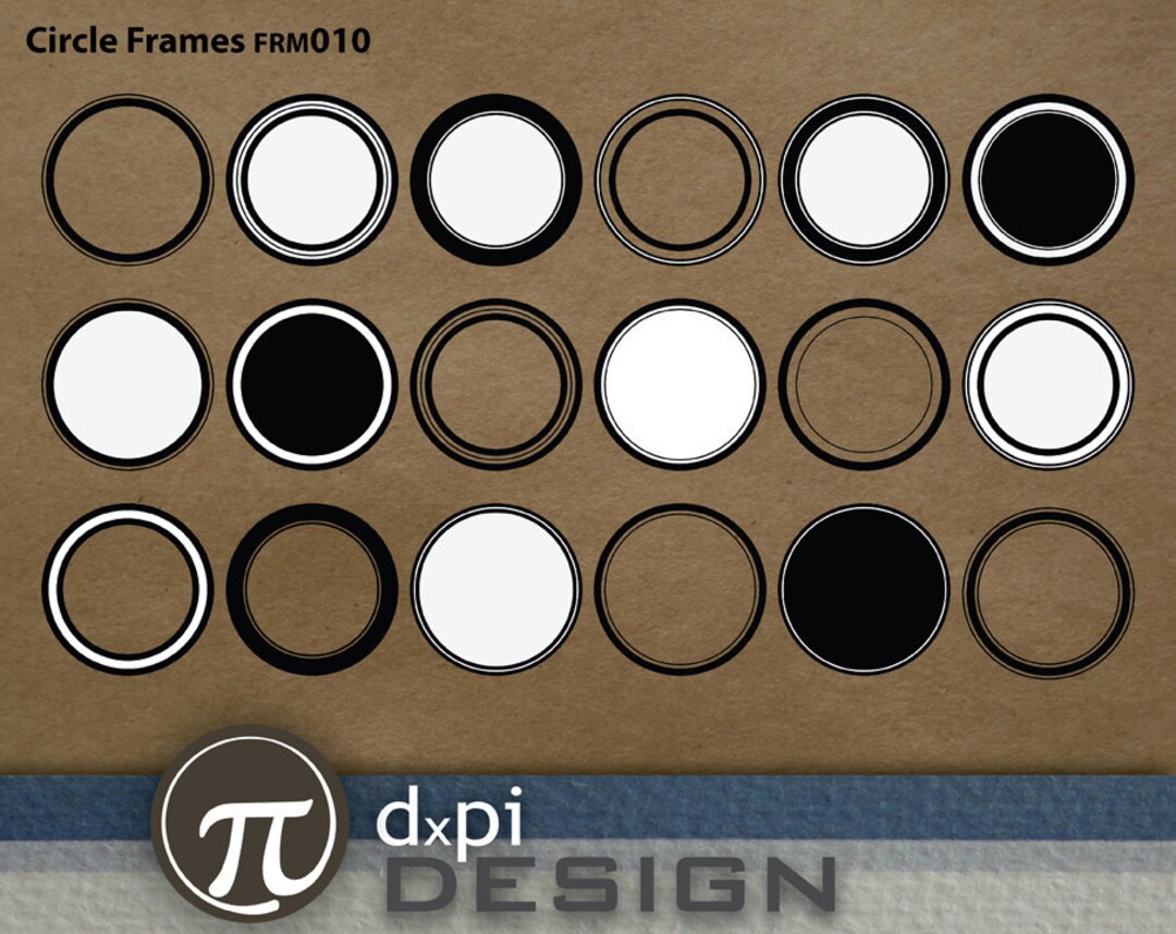 Digital Circle Frames - Round Clip Art Labels, Scrapbook Frames, and ...