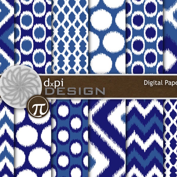 Ikat Digital Paper - Etsy