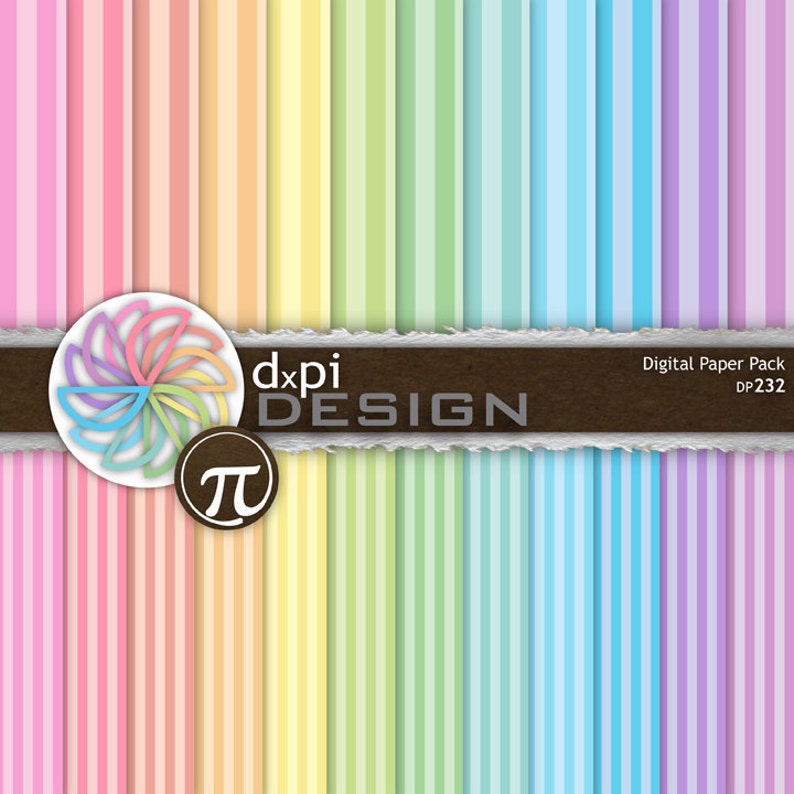 Bright Pastel Stripes - Digital Paper & Background Images for ...