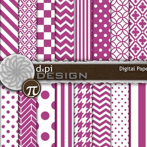 Magenta Digital Paper and Background Images - Red Violet Chevron ...