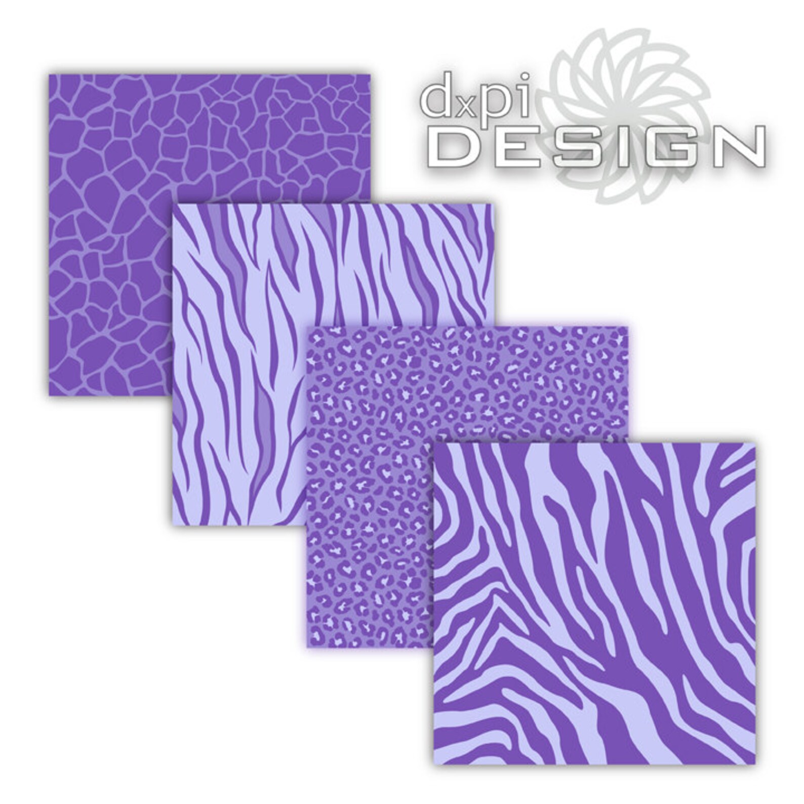 Purple Animal Prints Digital Paper & Printable Designs - Etsy