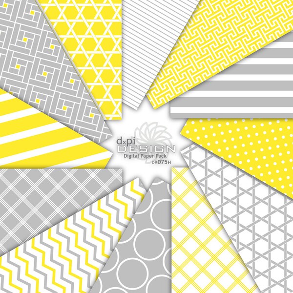 Pale Yellow and Gray - Etsy