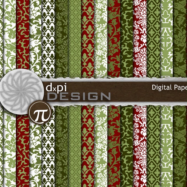 Damask Digital Paper - Etsy