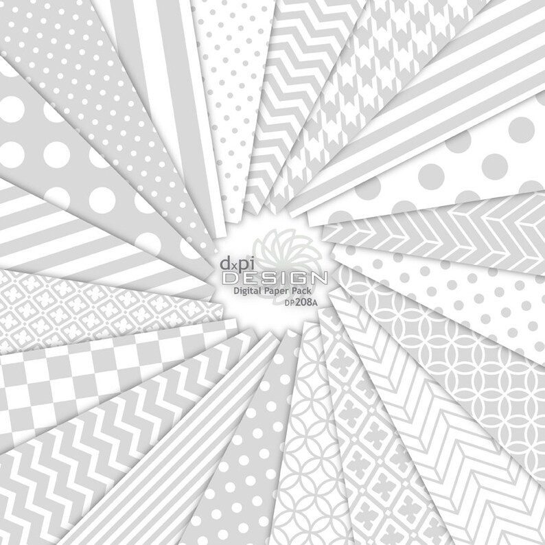 SILVER Digital Paper and Printable Background Designs for - Etsy