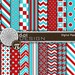 Turquoise & Red Digital Paper and Printable Backgrounds - Digital ...