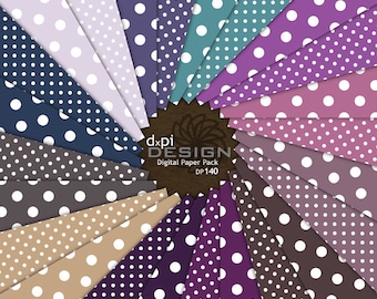 Primary Color Polka Dots Digital Paper Polka Dot Backgrounds - Etsy