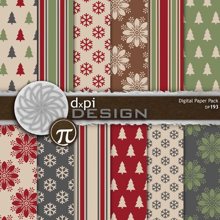 Vintage Christmas Scrapbook Paper and Background Designs - Printable ...