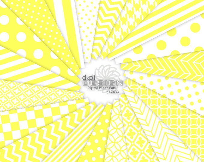 Pink and Yellow Digital Papers and Printable Backgrounds Digital ...