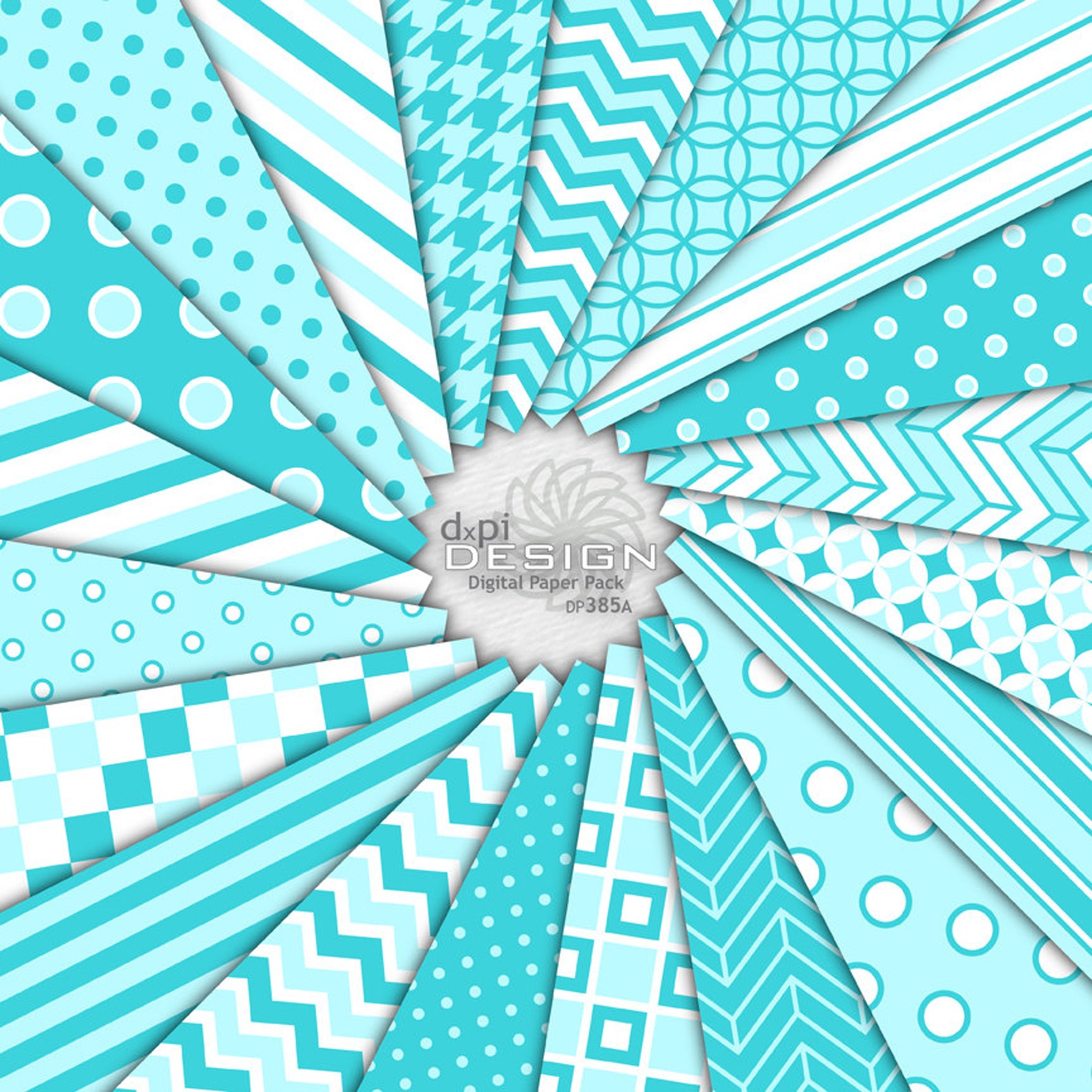 Turquoise Digital Paper & Printable Background Designs - Turquoise ...