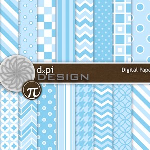 Light Blue Digital Paper and Printable Background Patterns - Pastel ...