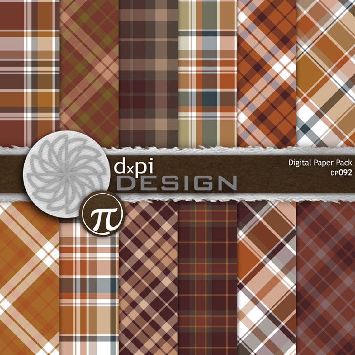 Autumn Plaid Digital Paper & Printable Background Images - Etsy
