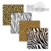 Animal Print Digital Paper - Zebra Leopard Tiger Giraffe - Digital ...