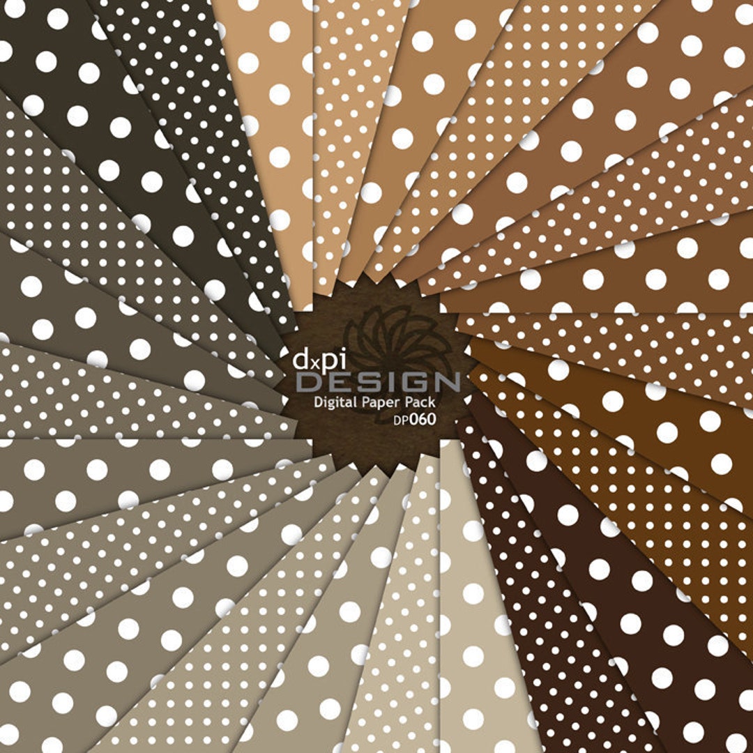 Neutral Polka Dots - Digital Paper & Printable Background Images ...