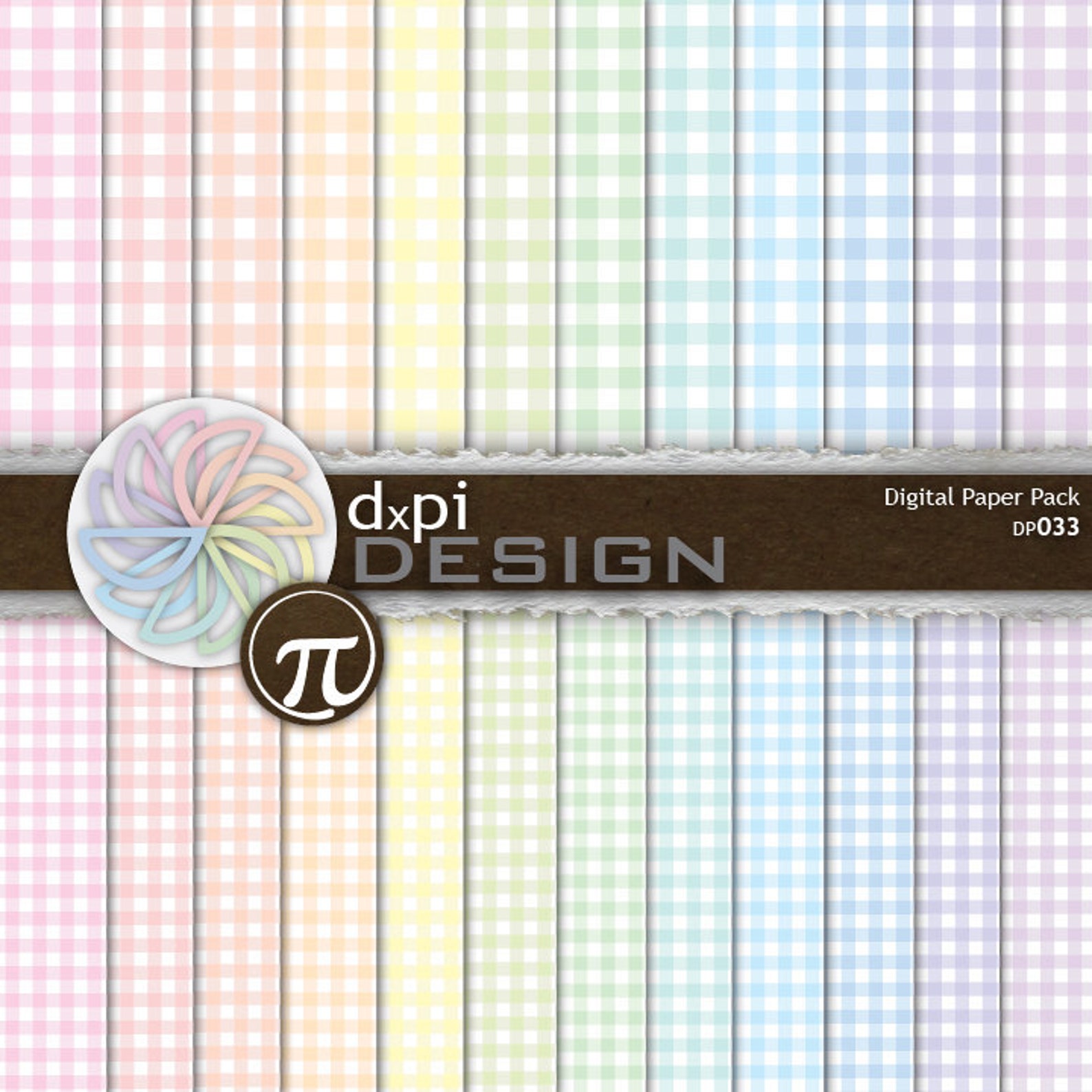 Soft Pastel Gingham Digital Paper and Background Images - Digital ...